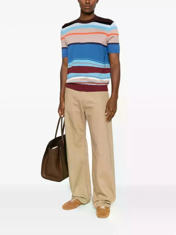 Fendi Striped Short-sleeve Top