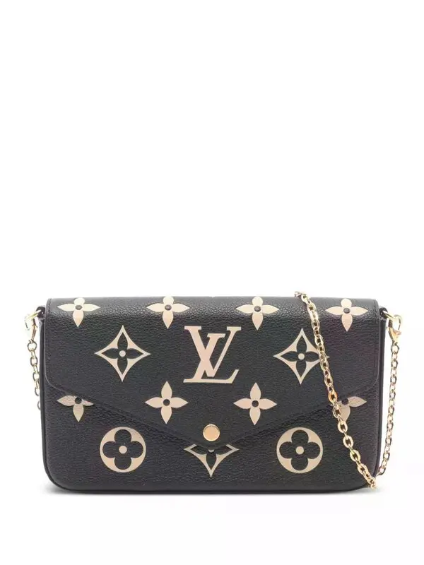 LOUIS VUITTON 2021 Monogram Empreinte Félicie Chain Clutch - Black