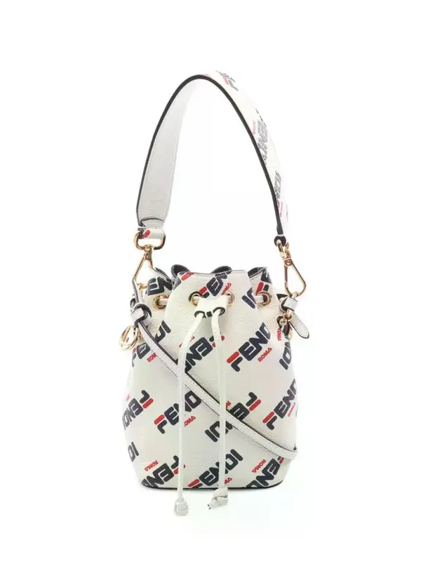 Fendi X Fila Montresor Leather Baguette Bag - White