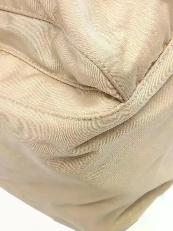 Prada Light Beige Logo Plate Cross Body Bag