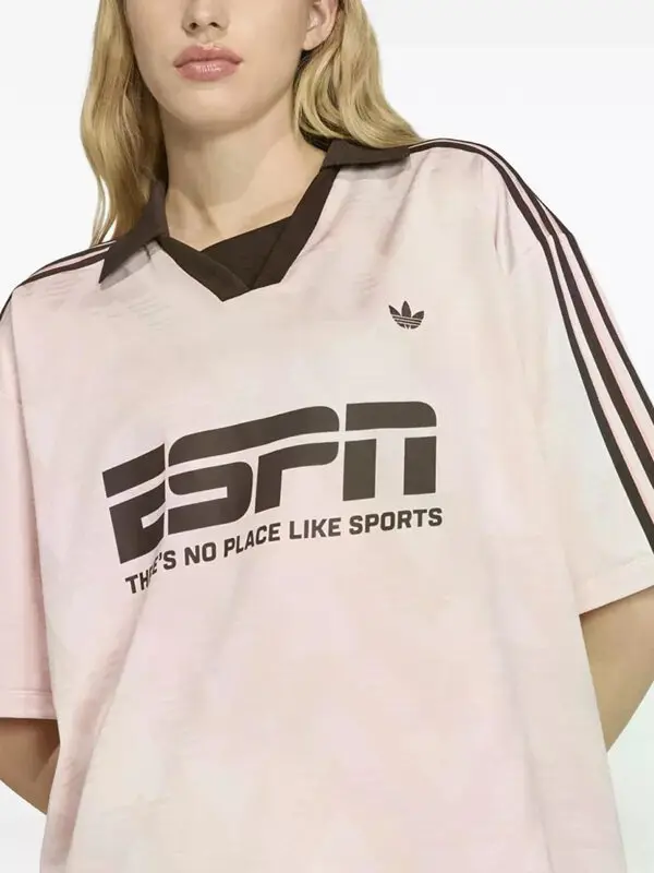 Adidas Logo Print Striped T-shirt