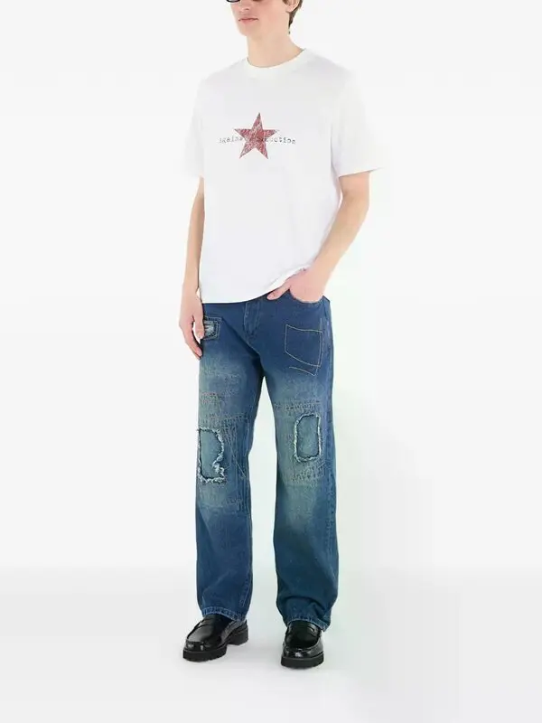 WASTED Cotton Straight-leg Jeans