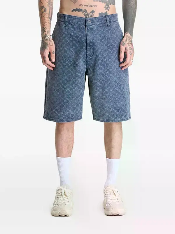 DAILY PAPER Monogram Print Washed Shorts