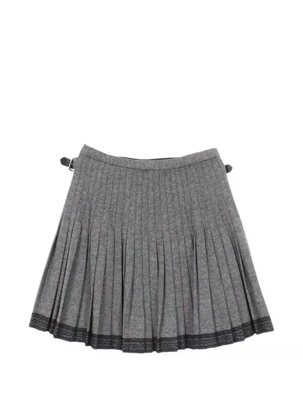 Dior Pleated Lace-trim Skirt