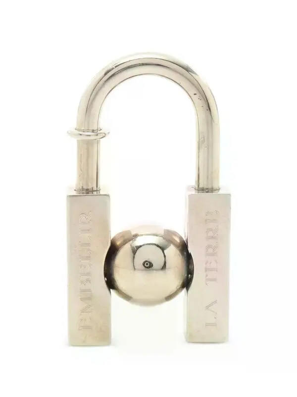 Hermès L'homme Peut Embellir La Terre" Bag Charm - Silver