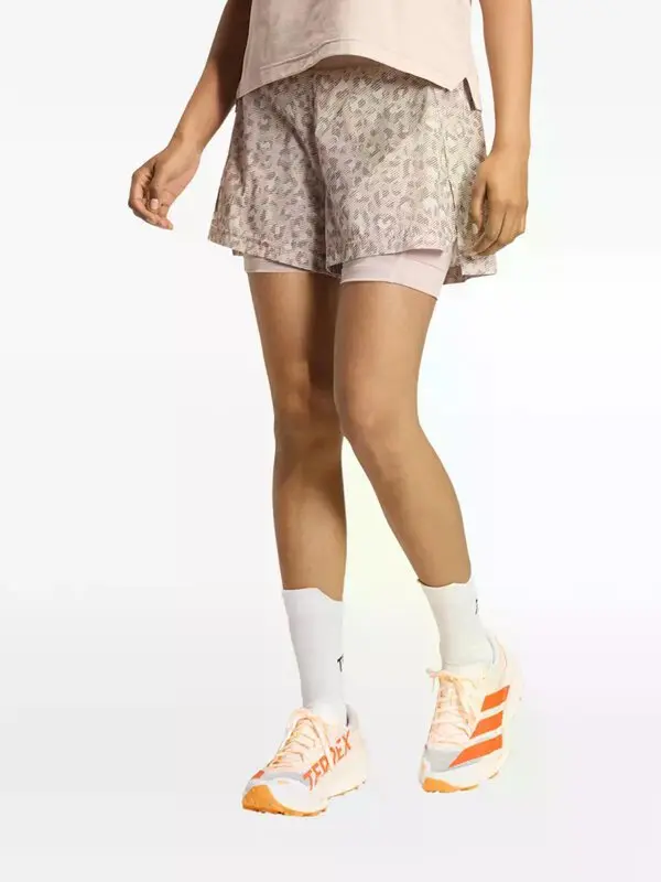 Adidas Terrex Xploric Leopard-print Shorts