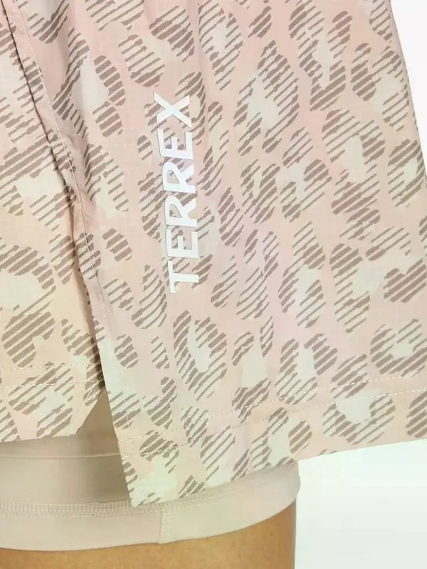 Adidas Terrex Xploric Leopard-print Shorts