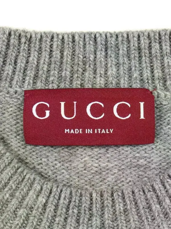 Gucci Yuko Higuchi Cat Intarsia Wool Sweater