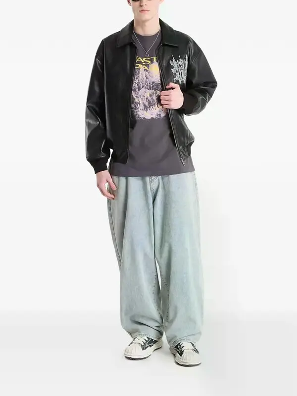 WASTED Stronghold Varsity Bomber Jacket - Black