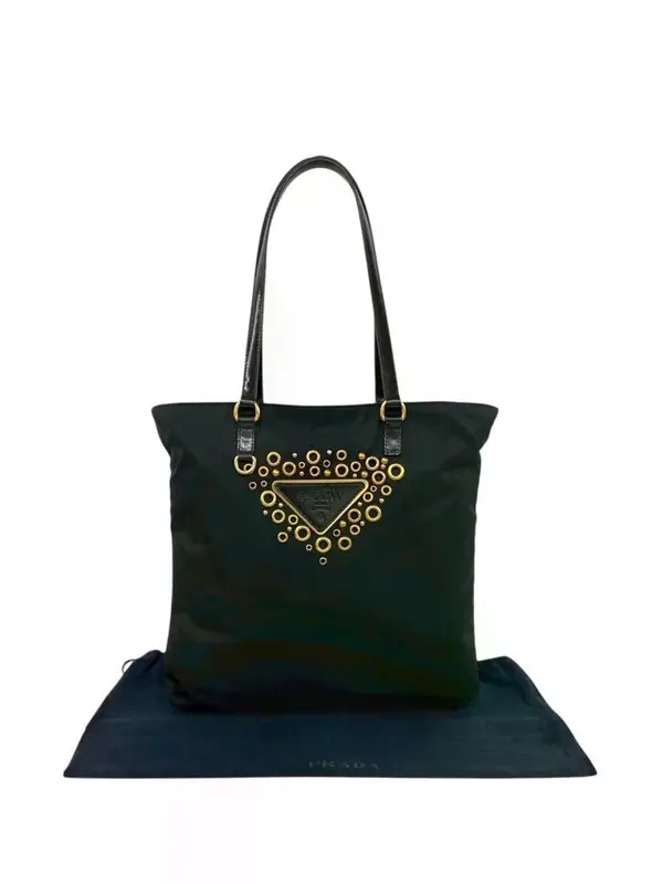 Prada Embellished Tessuto Tote Bag