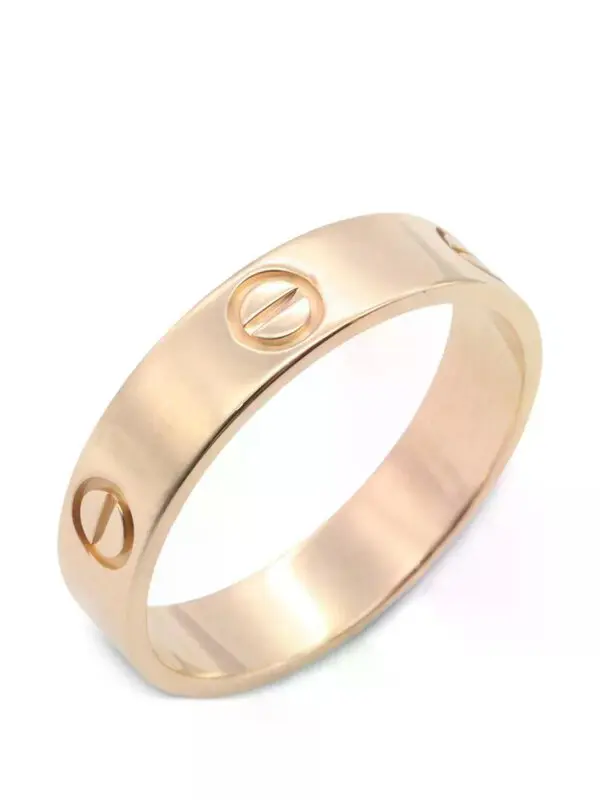 Cartier Love Screw-detail Ring In 18k Gold - Pink