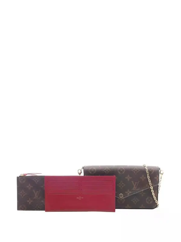 LOUIS VUITTON Monogram Pochette Felicie Crossbody Bag - Brown