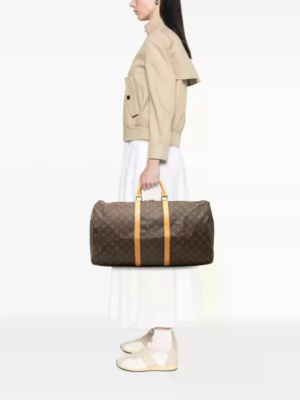 LOUIS VUITTON Monogram Keepall 55 Travel Bag
