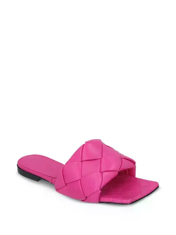 Bottega Veneta Lido Intrecciato Sandals - Pink