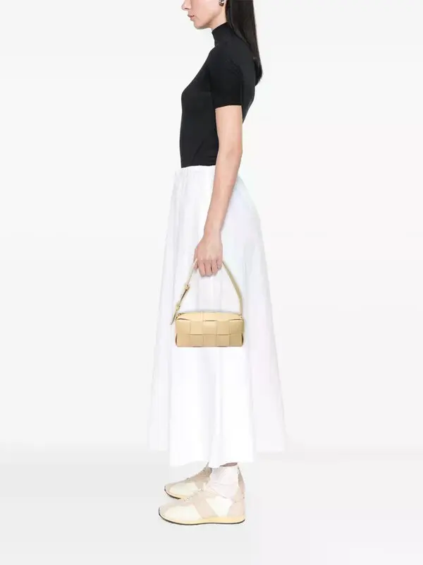 Bottega Veneta Small Nappa Intrecciato Brick Cassette Shoulder Bag - Brown