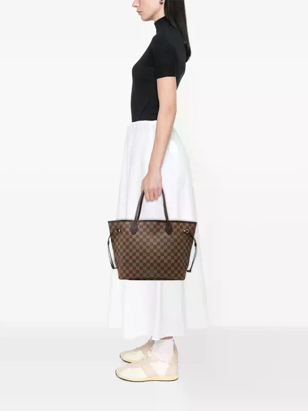 LOUIS VUITTON Damier Ebene Neverfull Mm Tote Bag