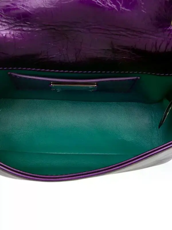 BVLGARI Mini Metallic Leather Maxi Serpenti Cabochon Satchel