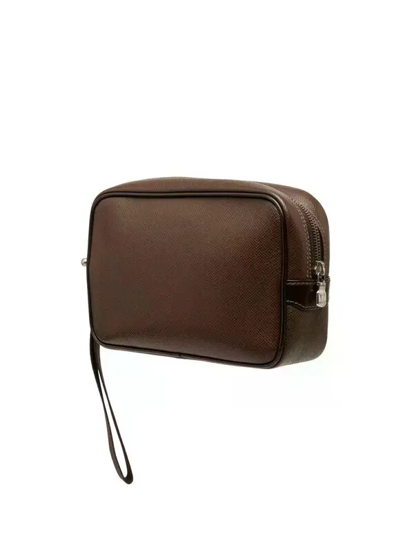 LOUIS VUITTON Taiga Leather Pochette Kaluga Clutch Bag
