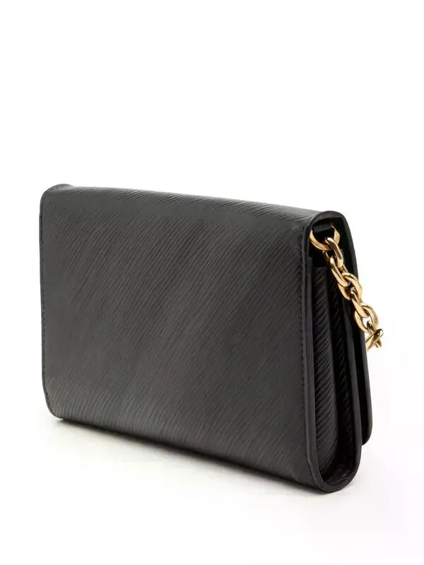 LOUIS VUITTON Epi Mechanical Flowers Twist Chain Wallet Crossbody Bag - Black
