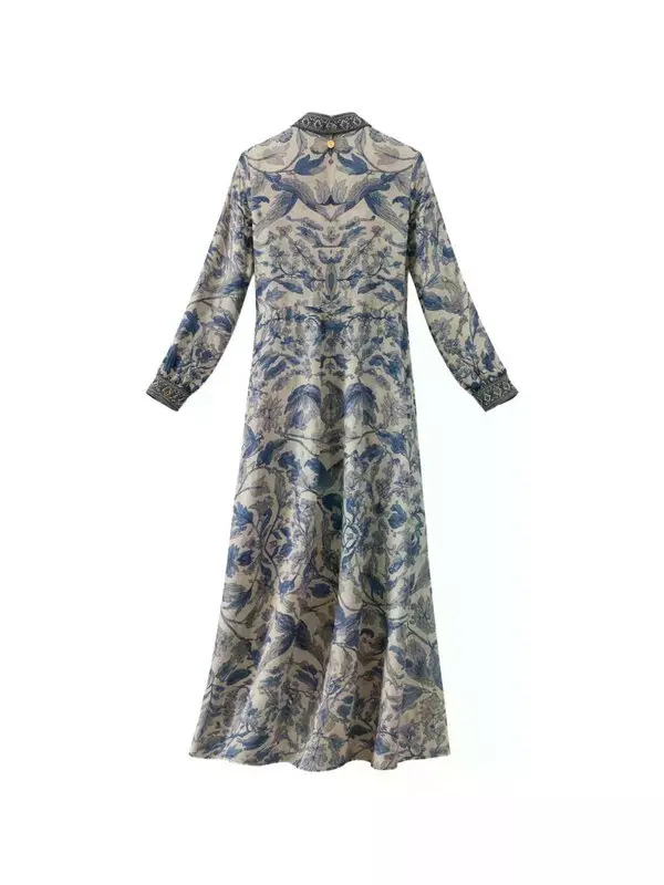 PAHIESA FORMENTERA Floral Print Maxi Dress - Neutrals