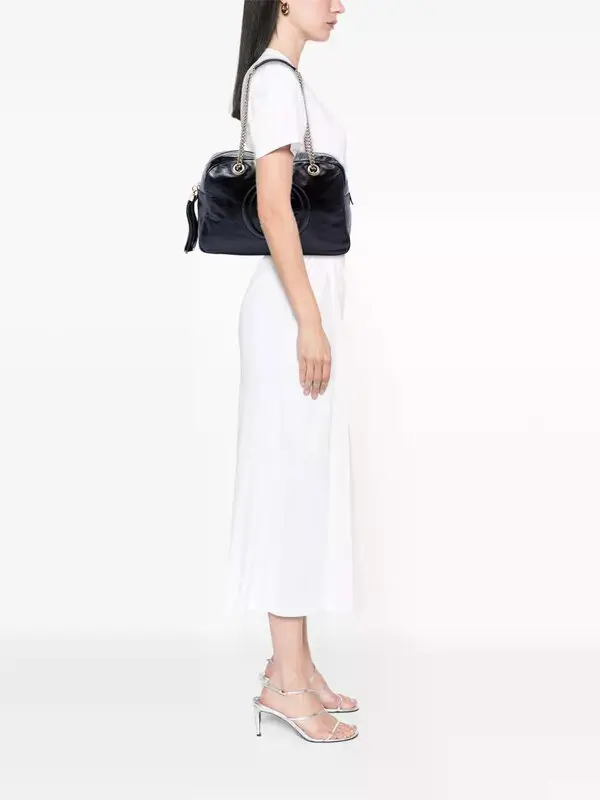 Gucci Patent Soho Chain Shoulder Bag - Black