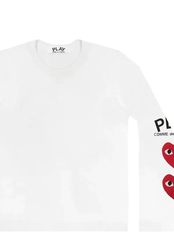 Play Comme Des Garcon Heart Print Long Sleeve T-shirt
