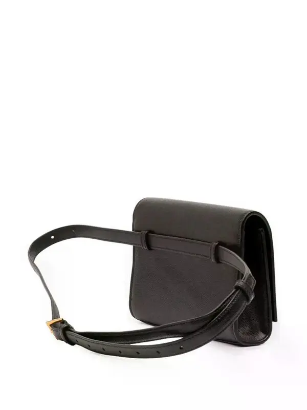Saint Laurent Grain De Poudre Leather Belt Bag - Black