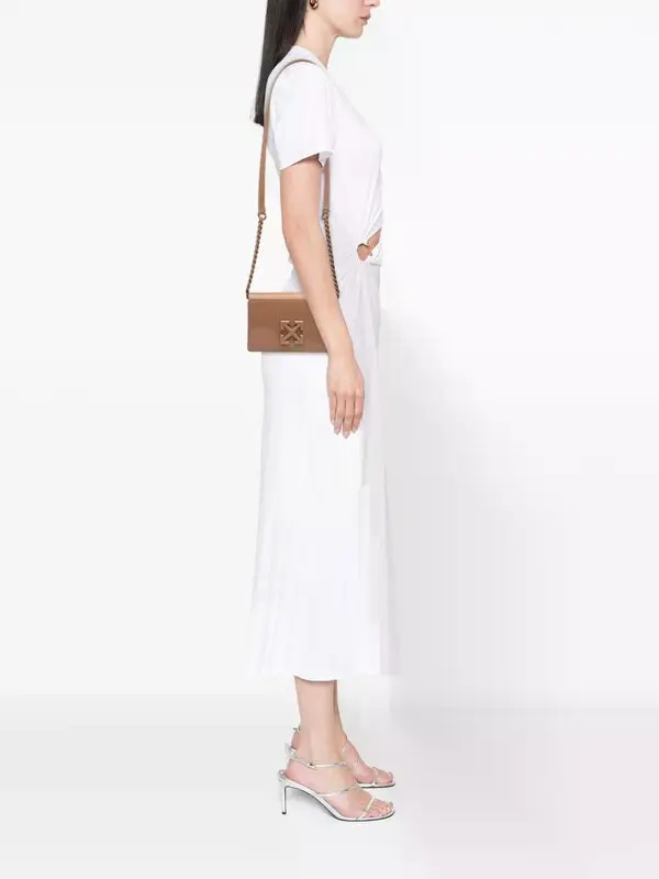 Off-White Patent Jitney Crossbody Bag