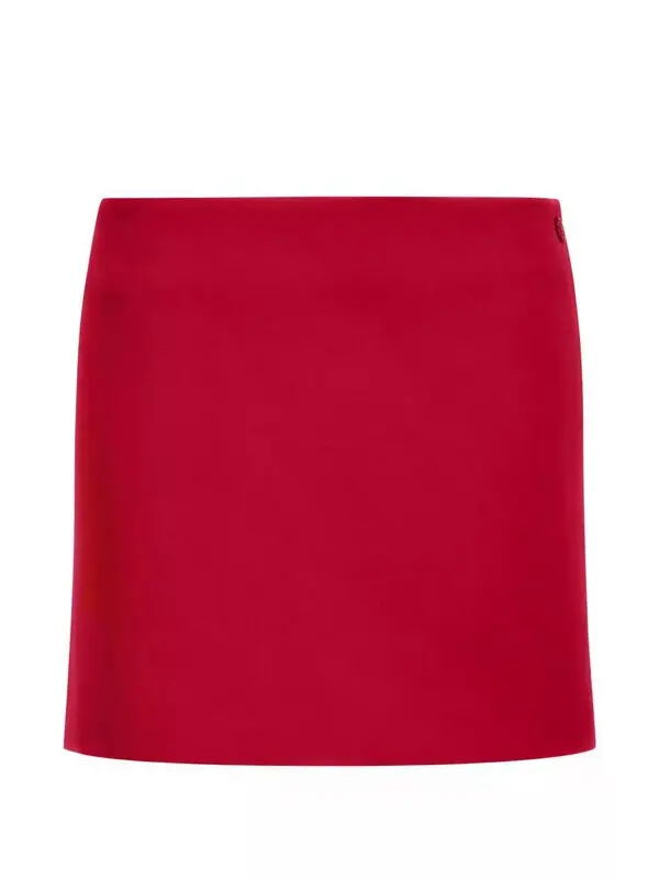 Roberto Cavalli Logo Plaque Miniskirt - Red
