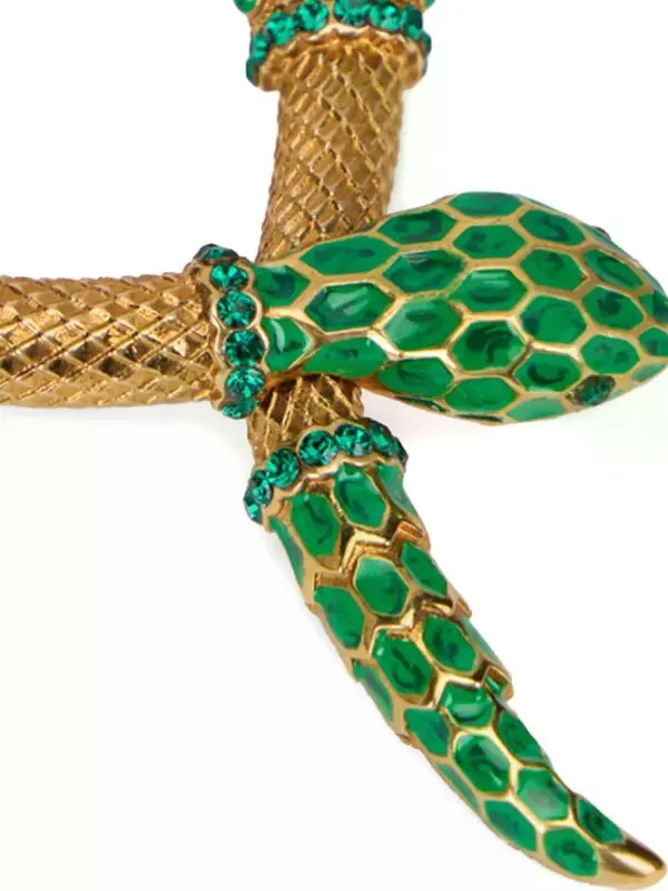 Roberto Cavalli Snake Motif Crystal-embellished Earrings