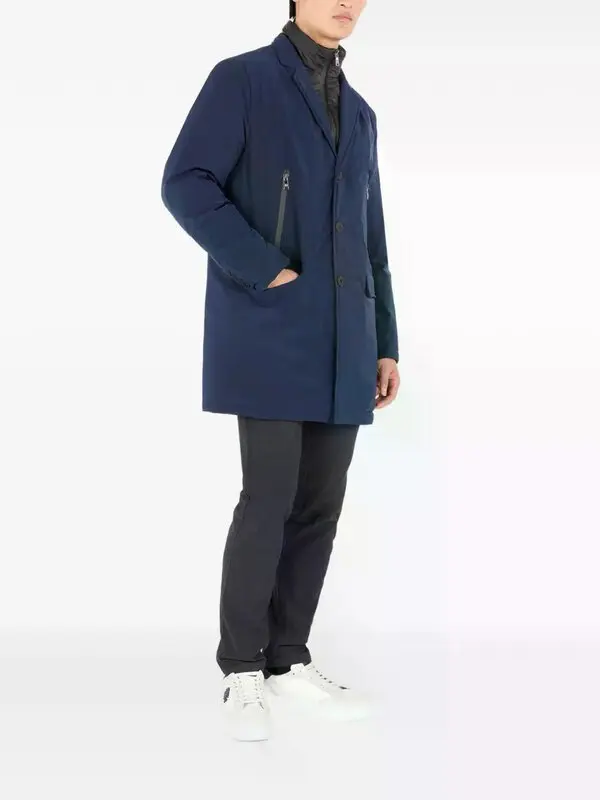 Roberto Cavalli Notched-lapel Layered Coat - Blue
