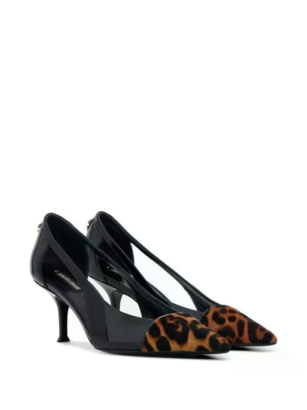 Roberto Cavalli Leopard-print Patent Finish Pumps