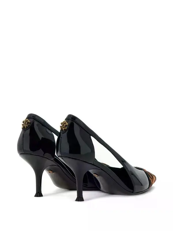 Roberto Cavalli Leopard-print Patent Finish Pumps