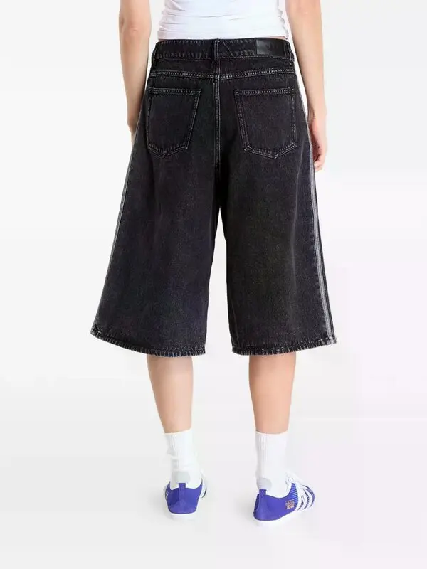 Adidas Firebird Side-stripe Denim Shorts