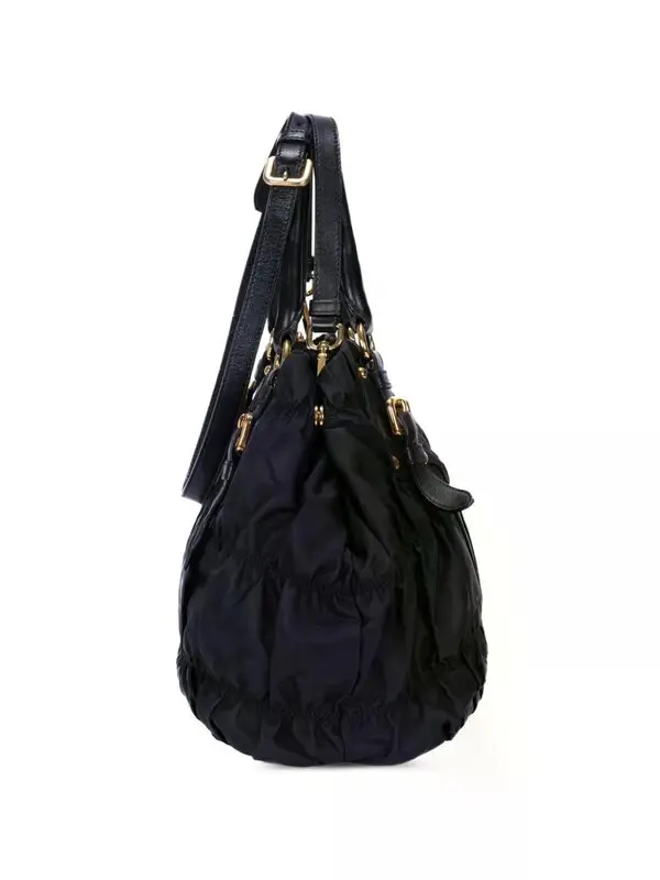 Prada Ruched Buckle Detail Tote Bag