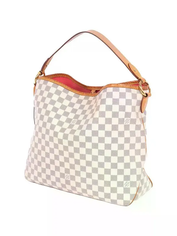 LOUIS VUITTON Damier Azur Delightful Mm Tote Bag - White