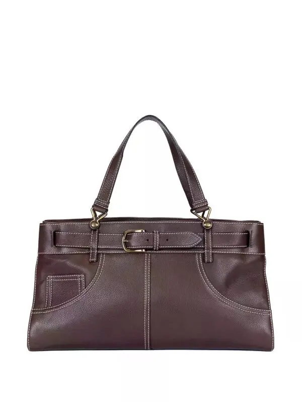Dior Belted Pocket Tote Bag - Brown