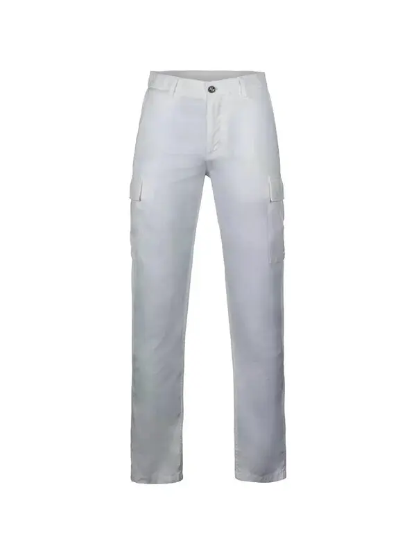 MOORER Cargo Garment-dyed Trousers - White