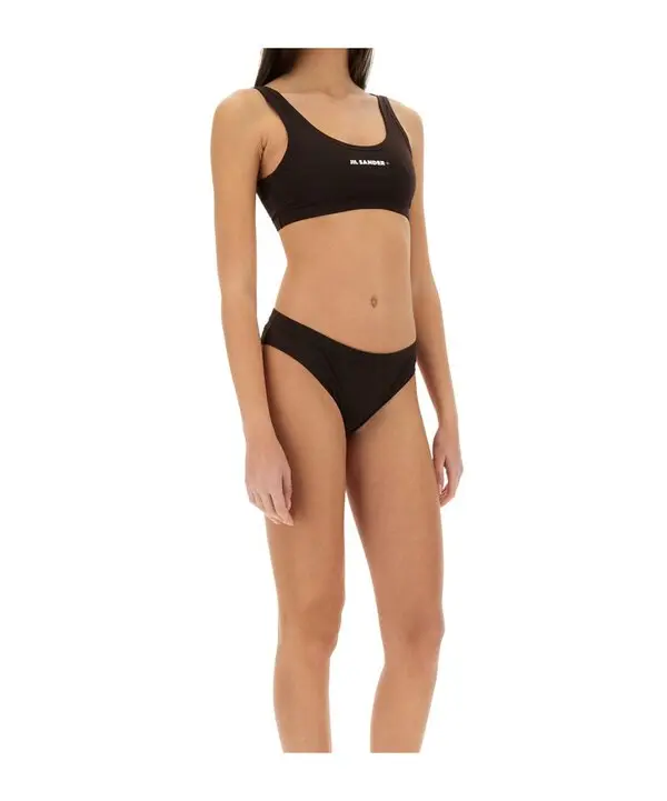 JIL SANDER Logo Sports Bra And Bikini Bottom