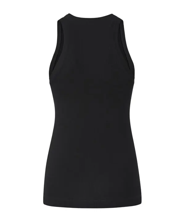 Pinko Logo Printed Ribbed Tank Top