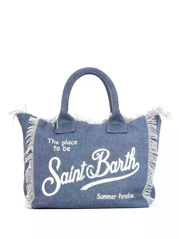 MC2 SAINT BARTH Logo-print Tote Bag - Blue