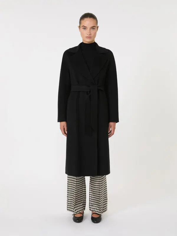 Max Mara Wool, Cashmere And Silk Long Wrap Coat
