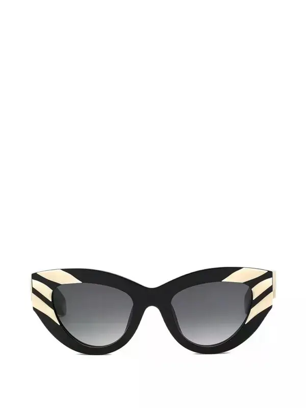 Roberto Cavalli Cat-eye Sunglasses With Tiger Motif - Black