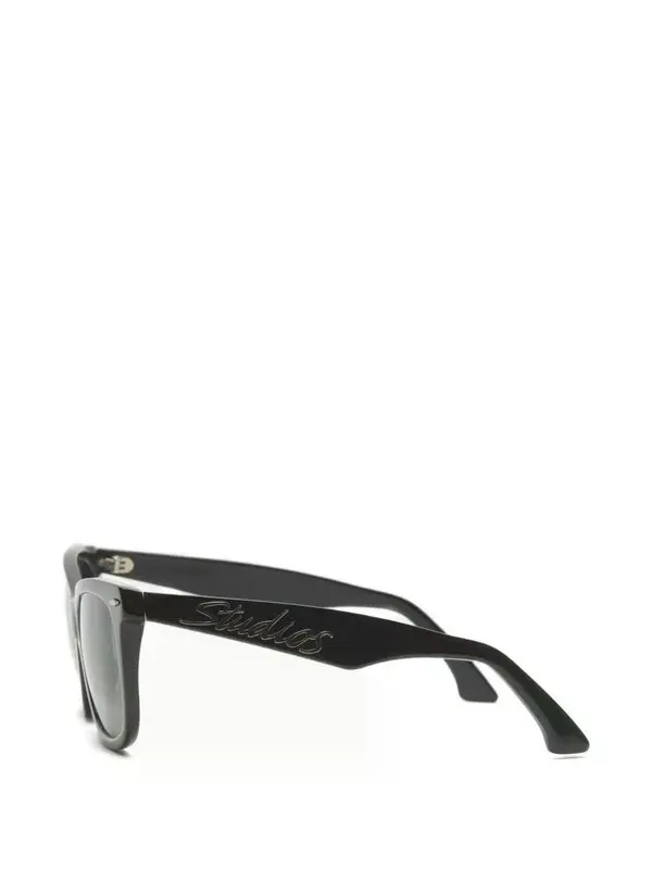 Acne Studios Logo Detail Square Frame Sunglasses
