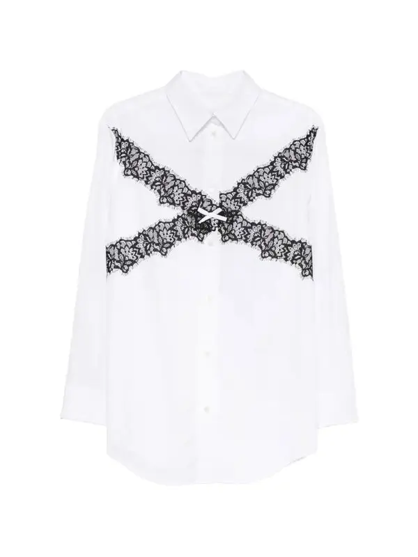 Viktor & Rolf Lace-trimmed Bow Detail Shirt