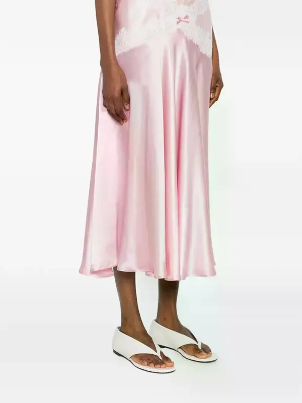 Viktor & Rolf Lace-trimmed Midi Skirt - Pink