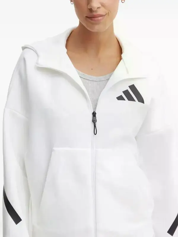 Adidas Logo Detail Zip-up Hoodie