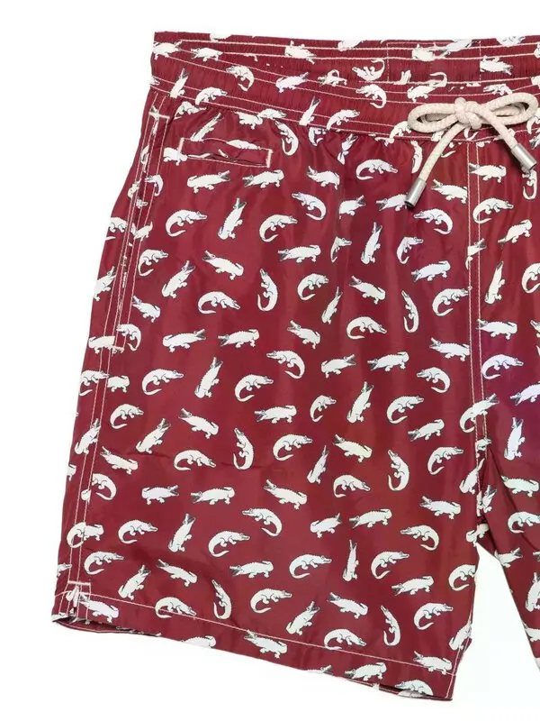 MC2 SAINT BARTH Alligator Print Swim Shorts
