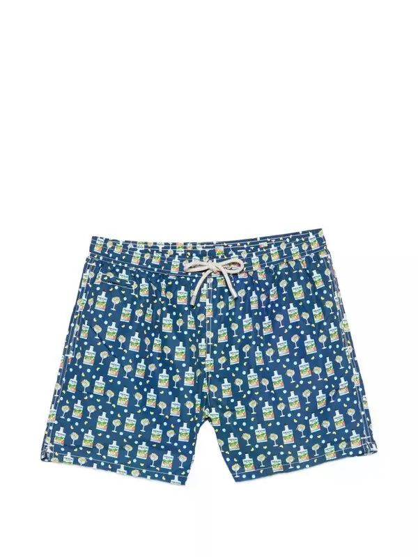 MC2 SAINT BARTH Printed Swim Shorts - Blue