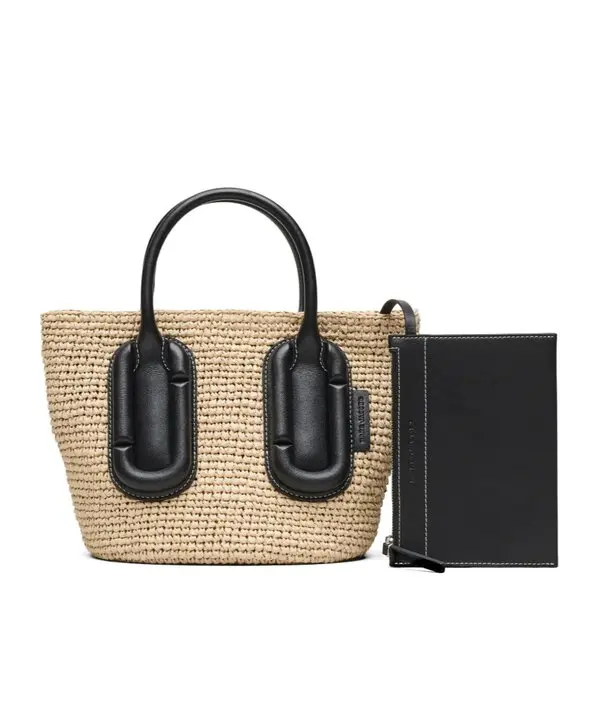 Marc Jacobs Babe Small Tote In Woven - Black